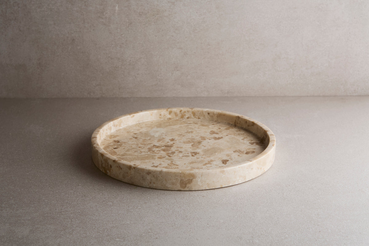 Marble Round Tray (Cream) – Goodies